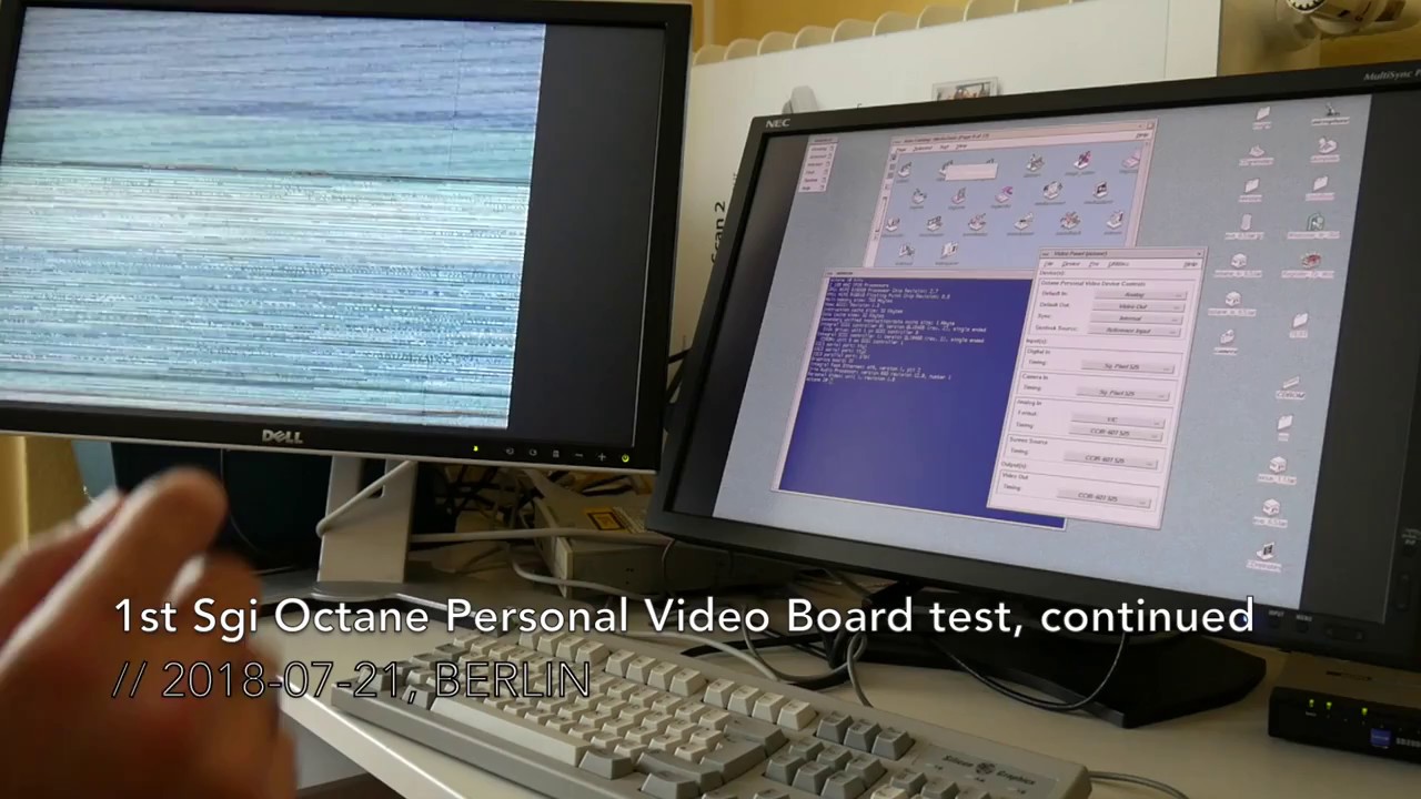 Testing the Sgi Octane Personal Video board w/ the modded PowerVR Kyro ...
