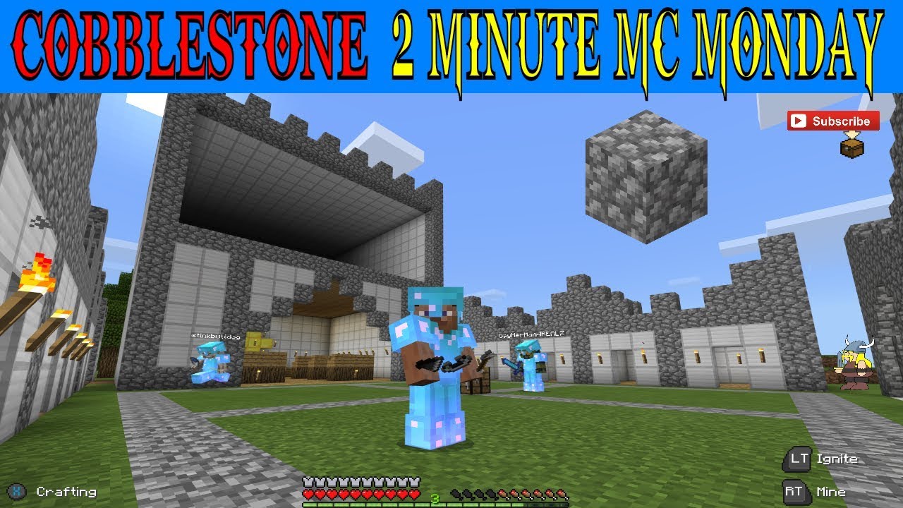 Cobblestone 2 Minute Minecraft Monday - YouTube
