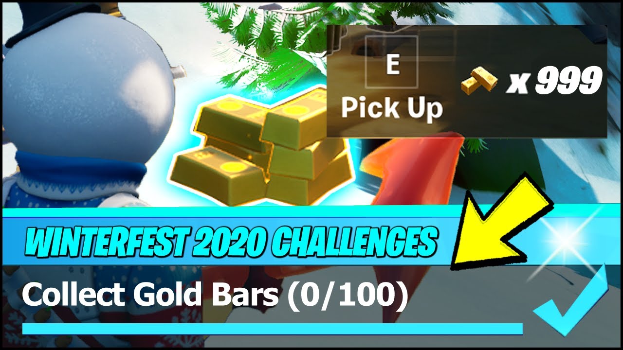 Collect Gold Bars & Gold Bars LOCATIONS (Fortnite Operation Snowdown ...