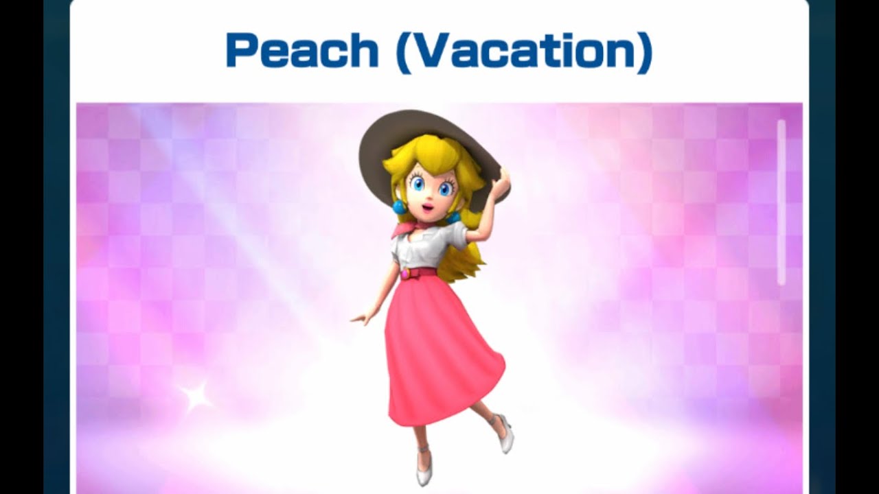 Mario Kart Tour - Character Showcases: Peach (Vacation) - YouTube