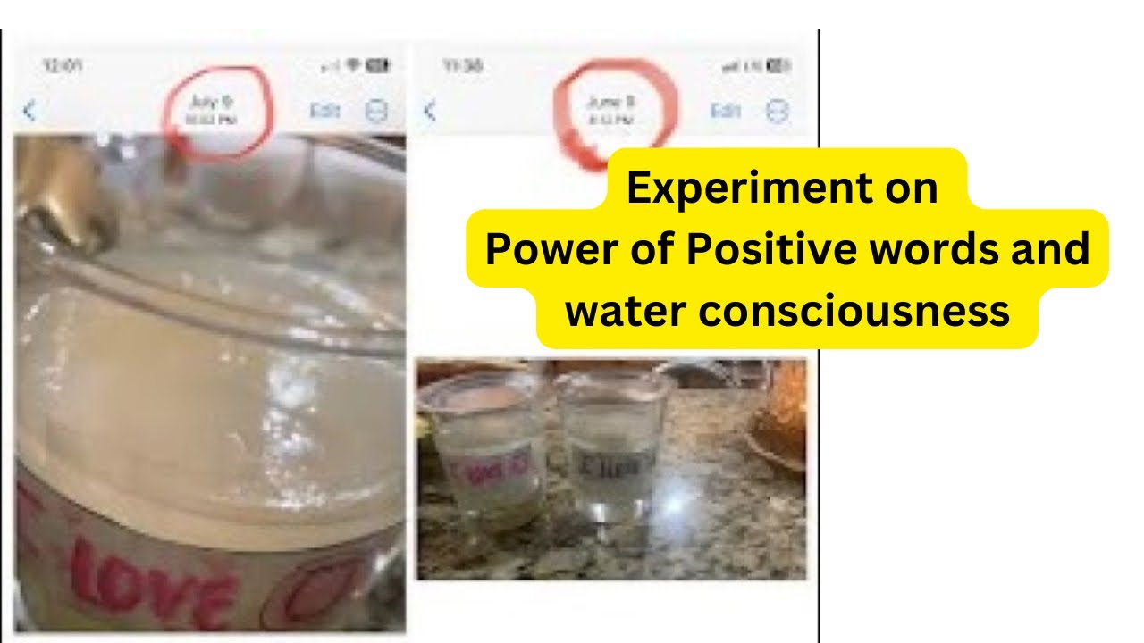 Power of Positive thoughts and words - Water experiment - YouTube