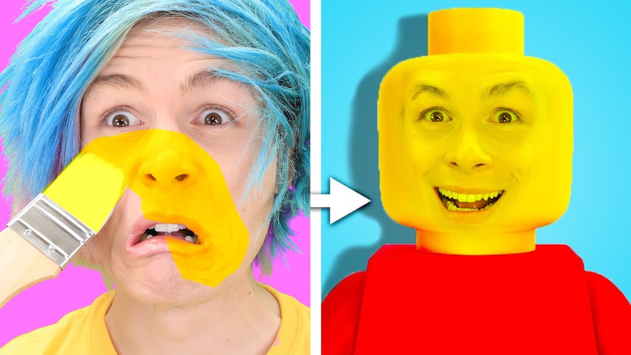 DIY Lego man costume - YouTube