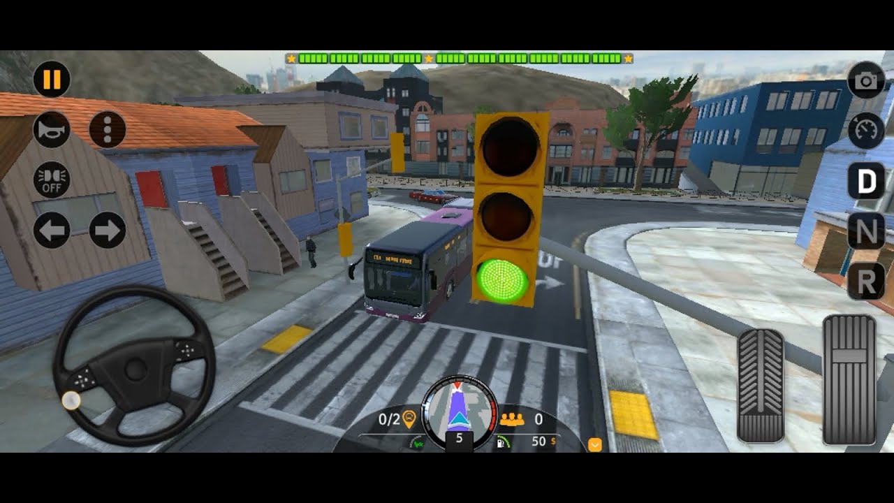 Bus simulator game 🎮 new passenger bus 🚌 game video complete level 2 ...