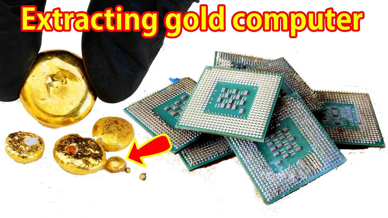 extracting gold from computer parts #shorts #extractinggold - YouTube
