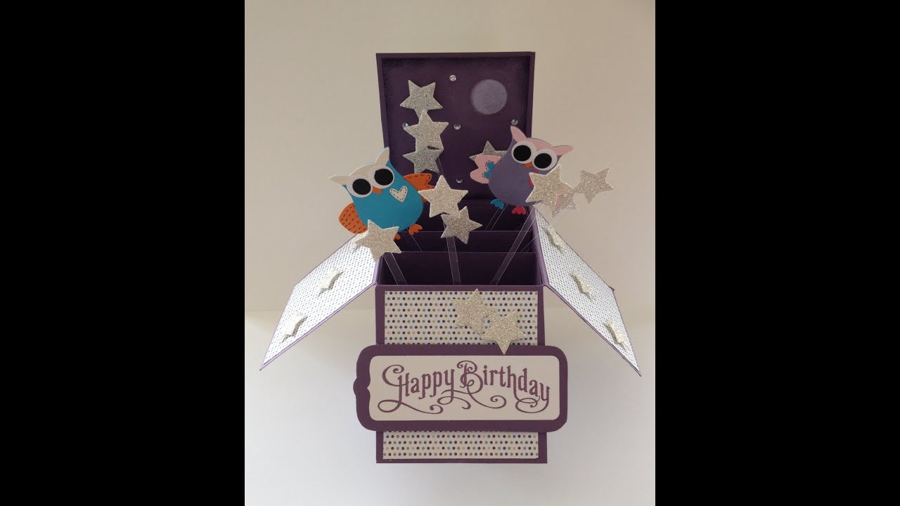 3D Folding Box Card - Hoot-astic design using Stampin' Up! products ...