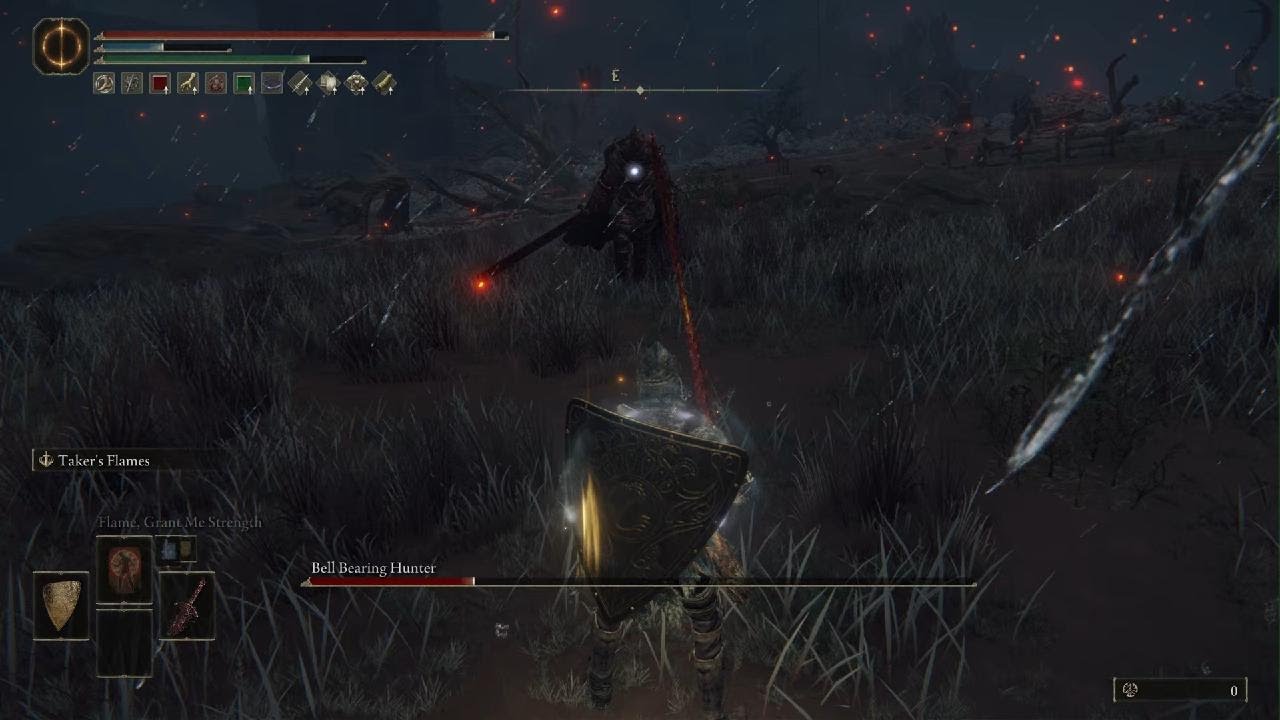 ELDEN RING, defeating the bell bearing hunter at the Isolated Merchant ...