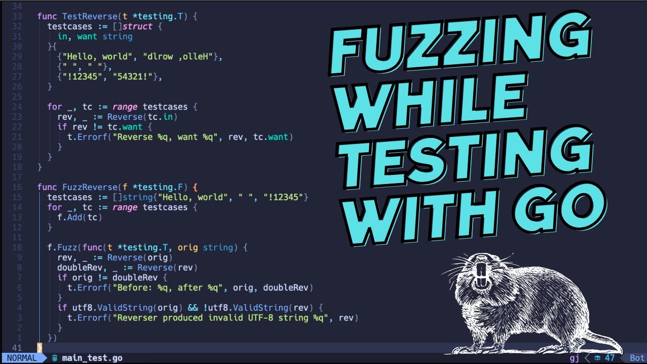 Fuzzing while Testing in Go - YouTube