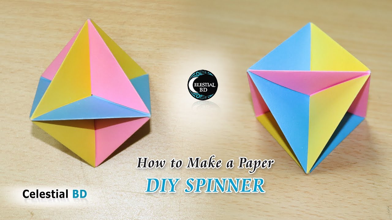 Spinner Origami || DIY Spinner || How to make a paper spinner - YouTube