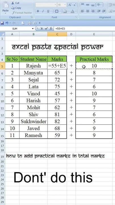 Excel SECRET: Special Paste Tricks You NEVER Knew #excel #shorts #exceltips #exceltutorial - YouTube