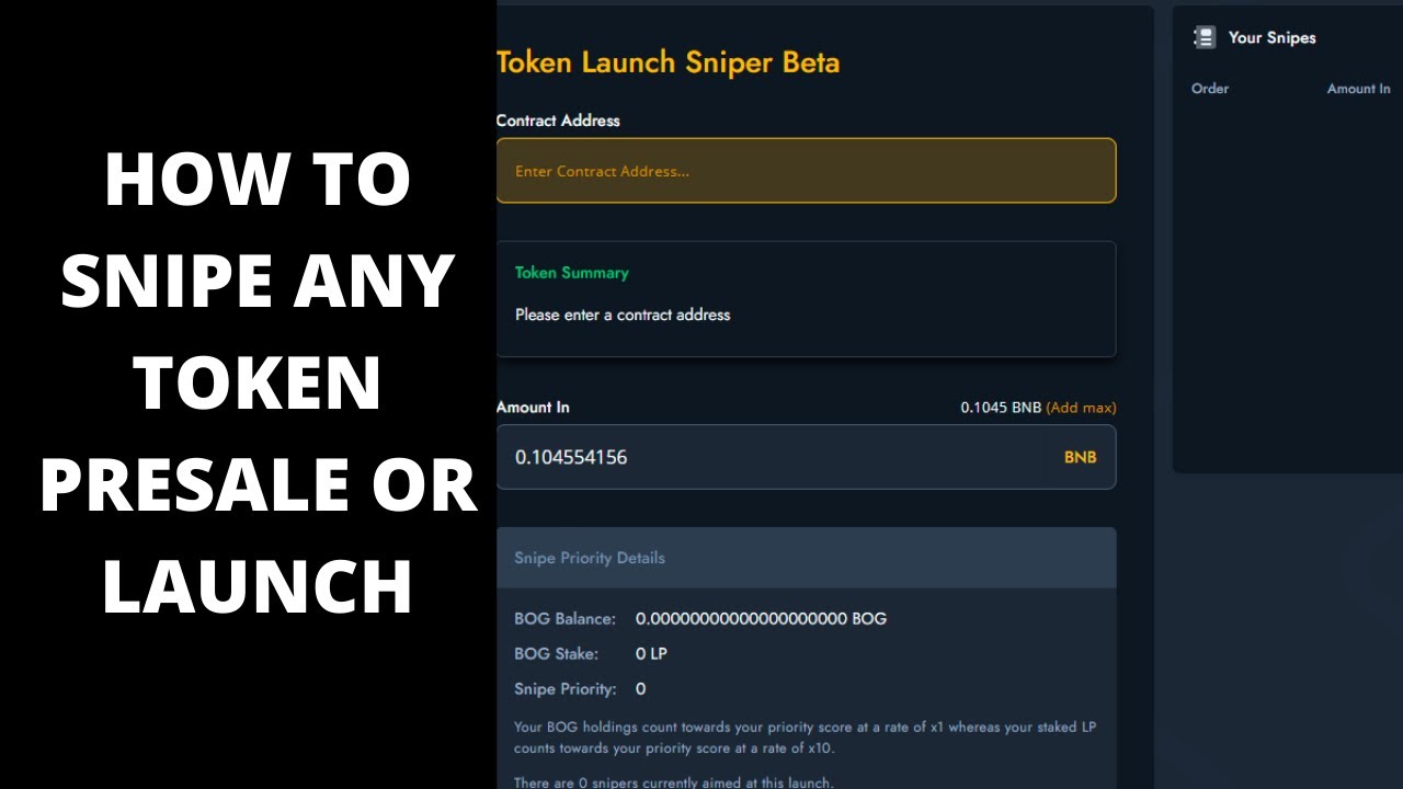 HOW TO SNIPE ANY NEW TOKEN FOR EARLY PROFITS | BOGGED FINANCE SNIPPER ...
