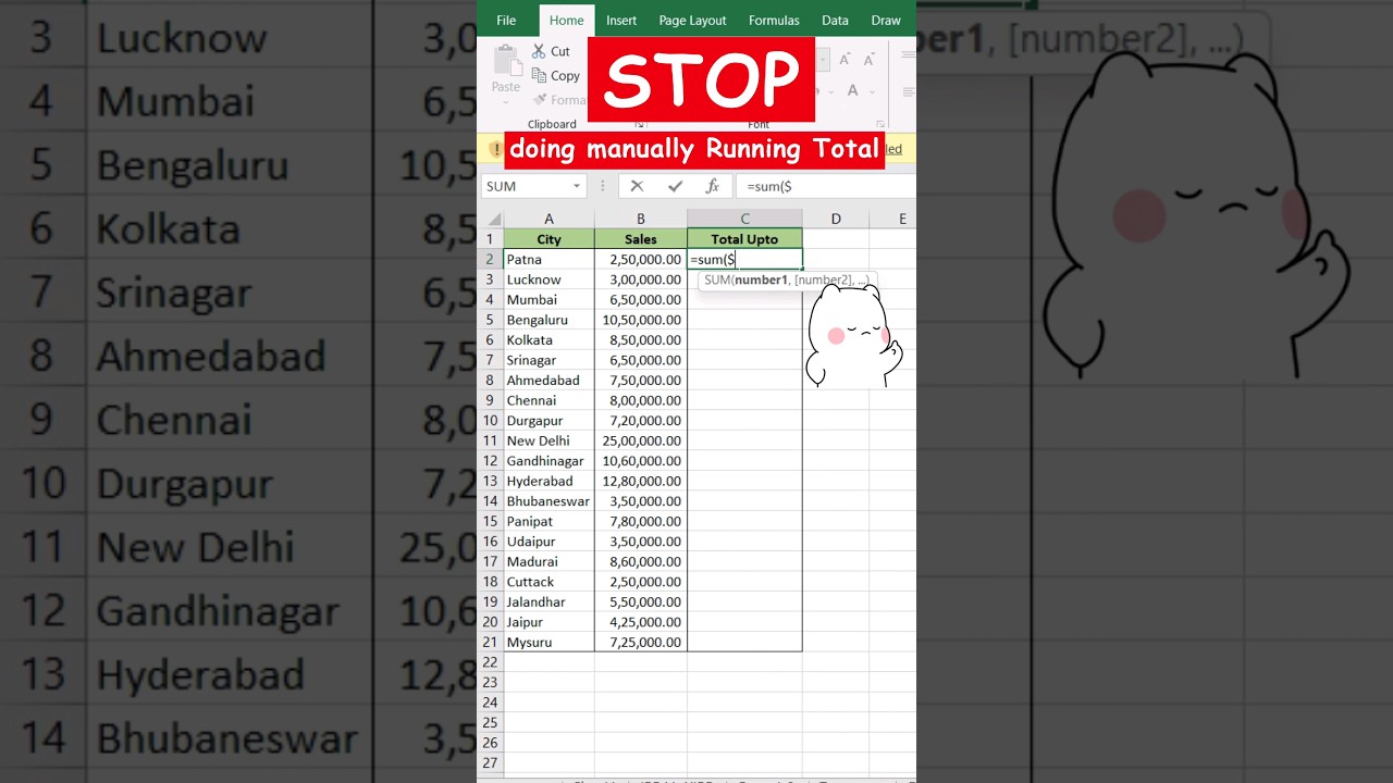 How To Do Running Total In Excel Automate Running Total Hello Excel How To Do Running Total In Excel Automate Running Total Hello Excel