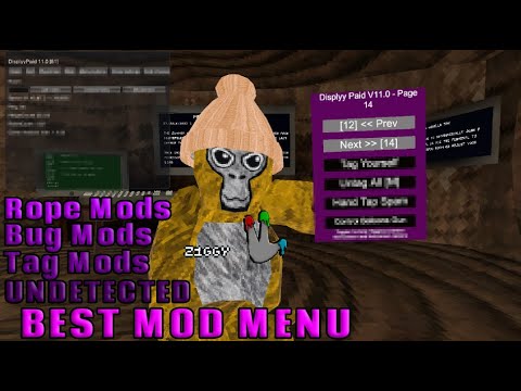 Displyy V11 (Gorillatag Modding) UND TAG ALL | TAG GUNS | ROPE MODS | BUG MODS | MORE... - YouTube