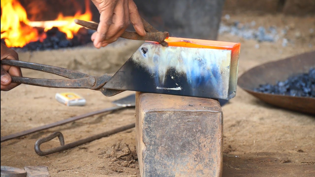Blacksmith - how to make glass / forging a glass - YouTube
