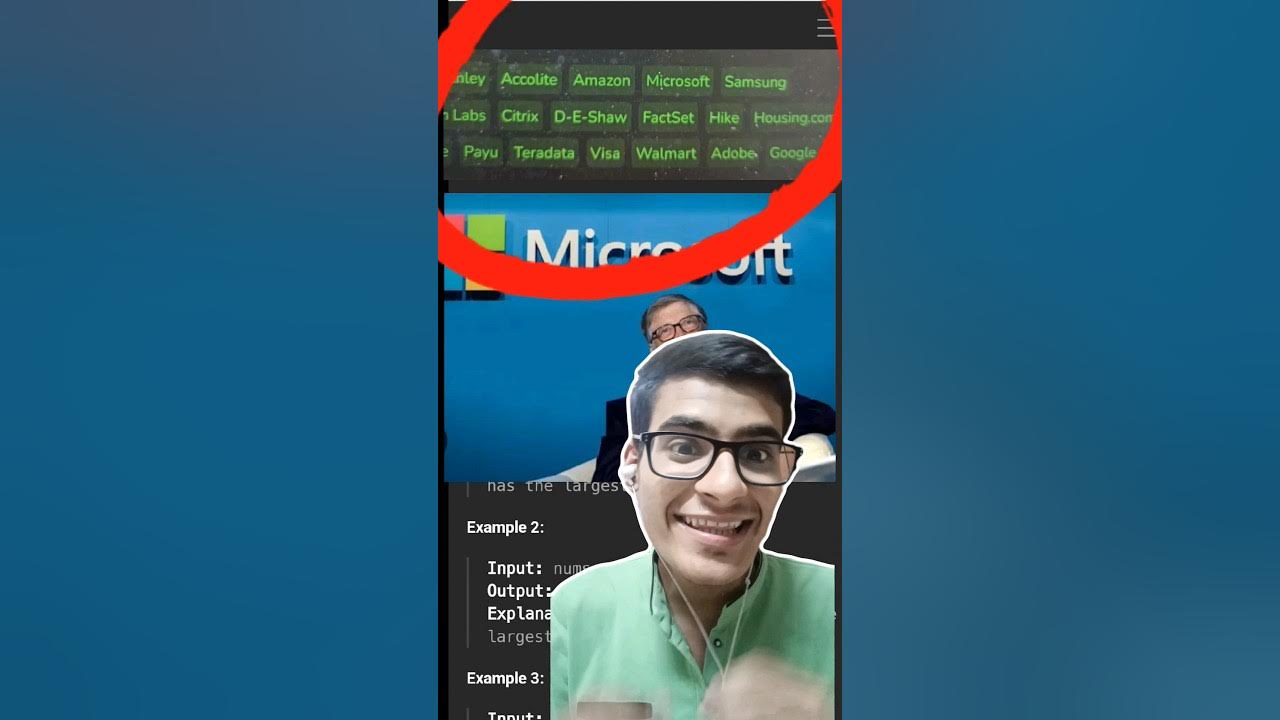 Maximum Subarray Microsoft Dsa Interview Questiondsa Leetcode Js Javascript Youtube
