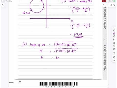IAL, Edexcel, Oct 2020, P2, Q4, Coordinate Geometry, Equation of a ...