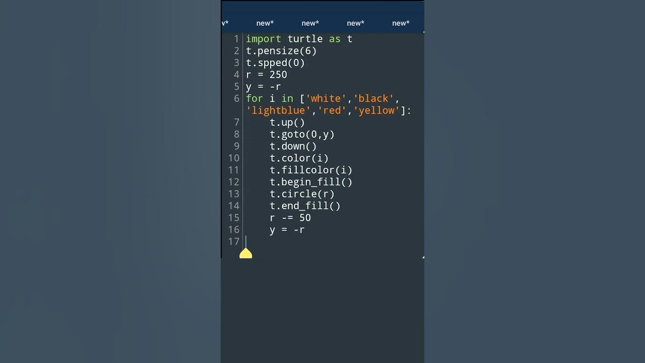 Python Turtle Graphic Design 🐢 Coding Status 😍😜 Shorts Programming Turtle Python Youtube
