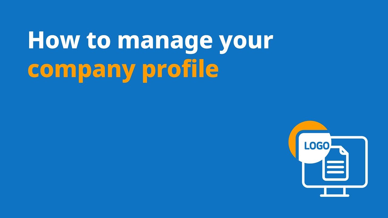 How to manage company profile | electronic signature - YouTube