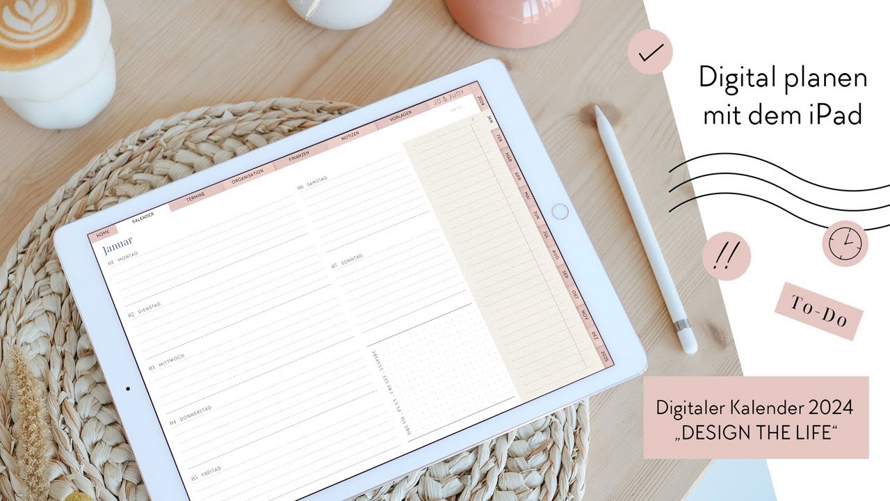 Digital planen mit dem iPad - Digitaler Kalender 2024 "DESIGN THE LIFE ...