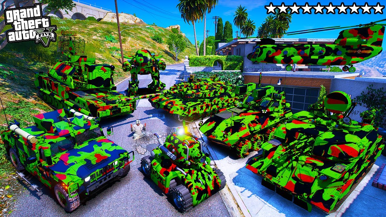 Stealing SECRET MILITARY VEHICLES With Franklin GTA 5 RP! - YouTube