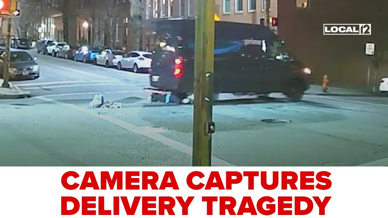 Amazon delivery driver caught on camera running over pedestrian - YouTube