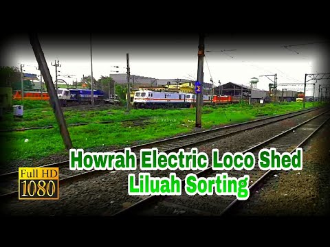 HOWRAH ELECTRIC LOCO SHED + LILUAH SORTING - YouTube