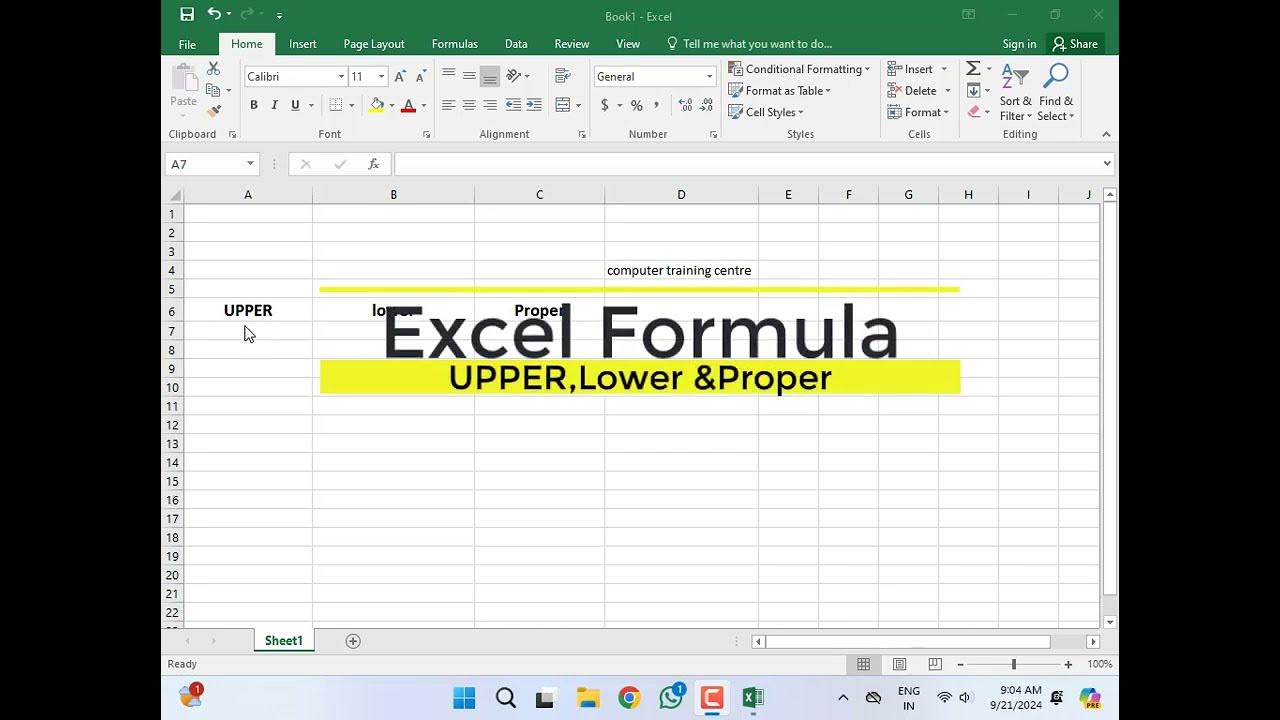 How to use Upper ,Lower & proper formula in Excel... - YouTube