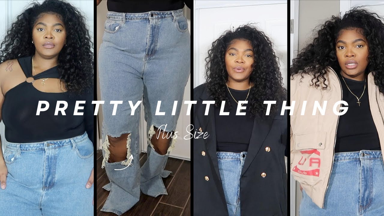 Pretty Little Thing Plus size try on haul | Simply Sheek - YouTube