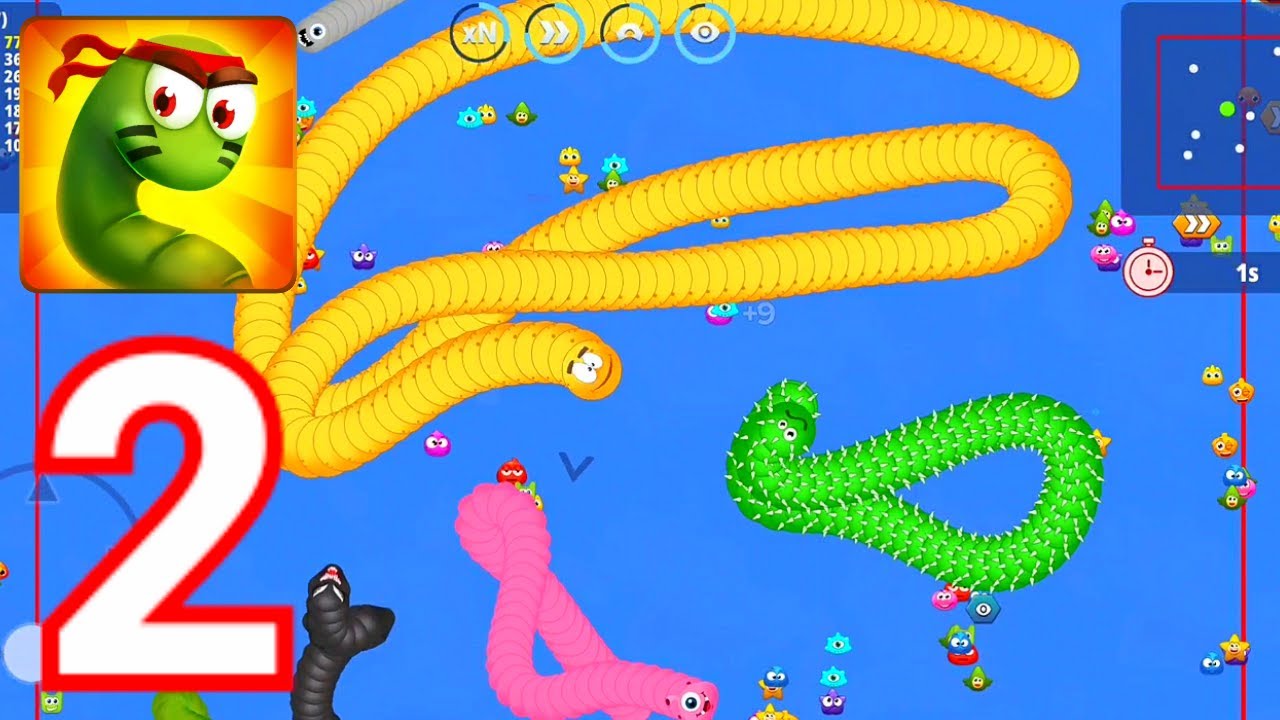 Worm Hunt-(Gameplay 2)-Nuevo Gusano Y Ganando En Battle royal - YouTube