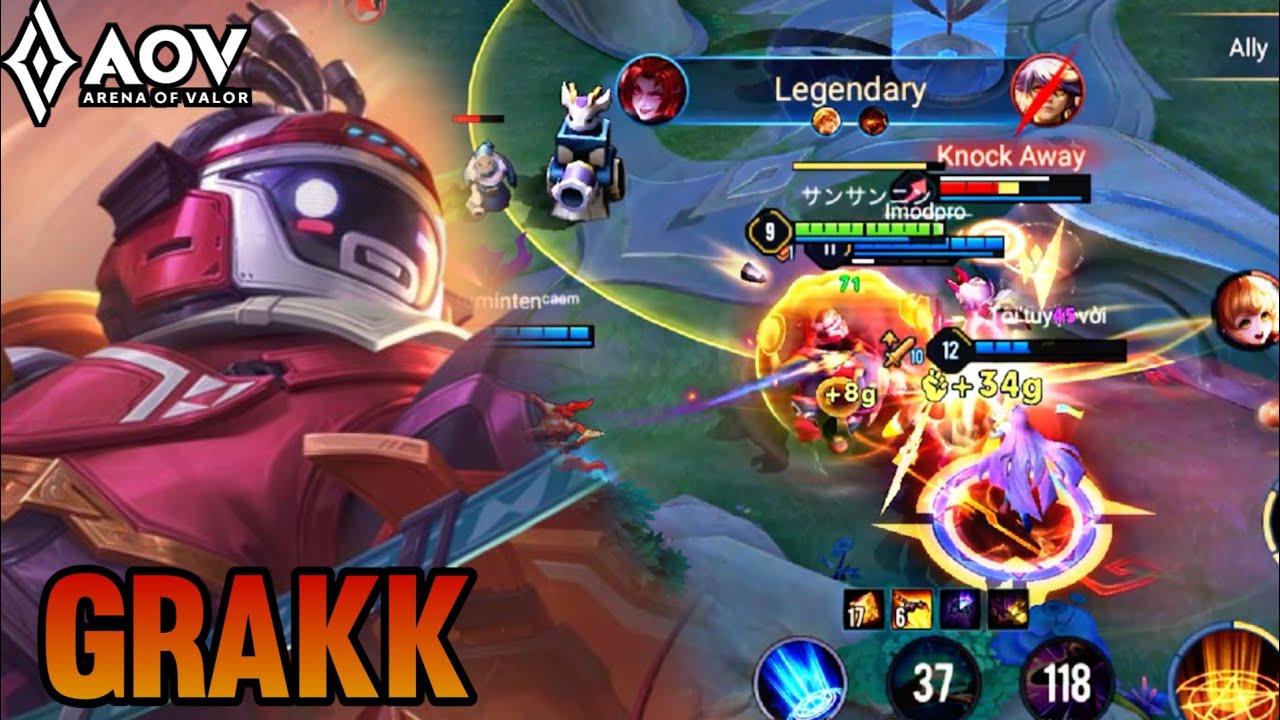 NEW SKIN GRAKK HEARTY FEAST GAMEPLAY - ARENA OF VALOR LIÊNQUÂNMOBILE ...