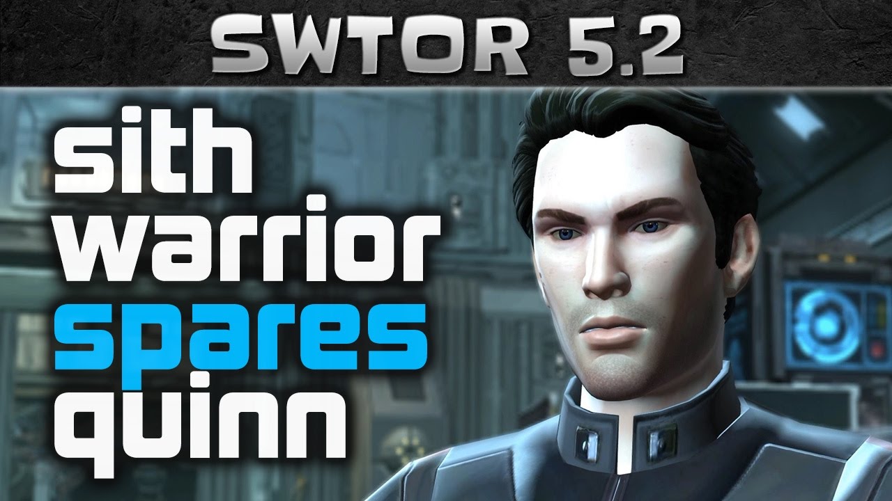 SWTOR 5.2 Iokath Story Sith Warrior Spares Quinn and Forgives him (War ...