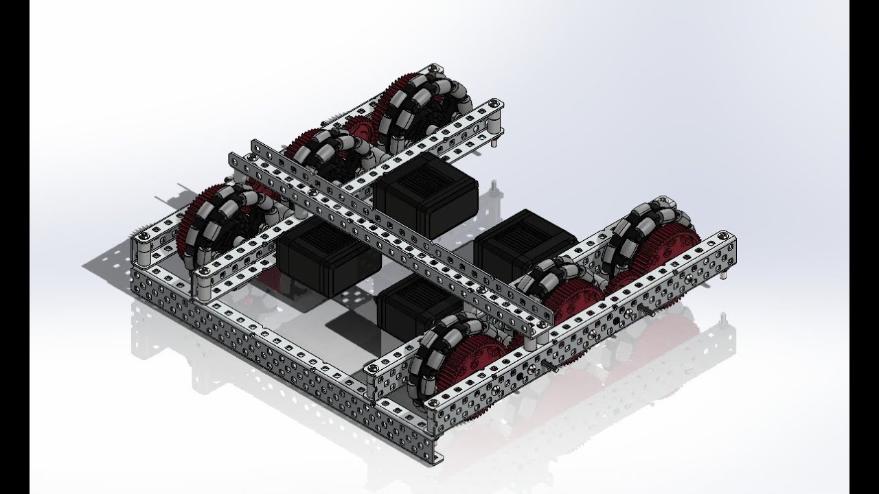 First CAD - Small 4 motor Tank Drivetrain - YouTube