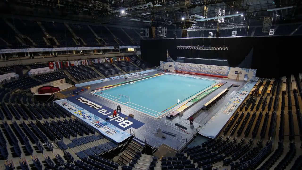Belgrade 2016 - Pool installation for European Water Polo Championships ...