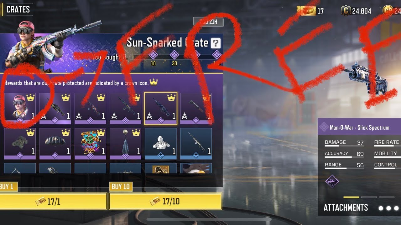 SUN SPARKED CRATE FREE 10 SPIN || CODM || PARK SPARK UNLOCKED FOR FREE ...