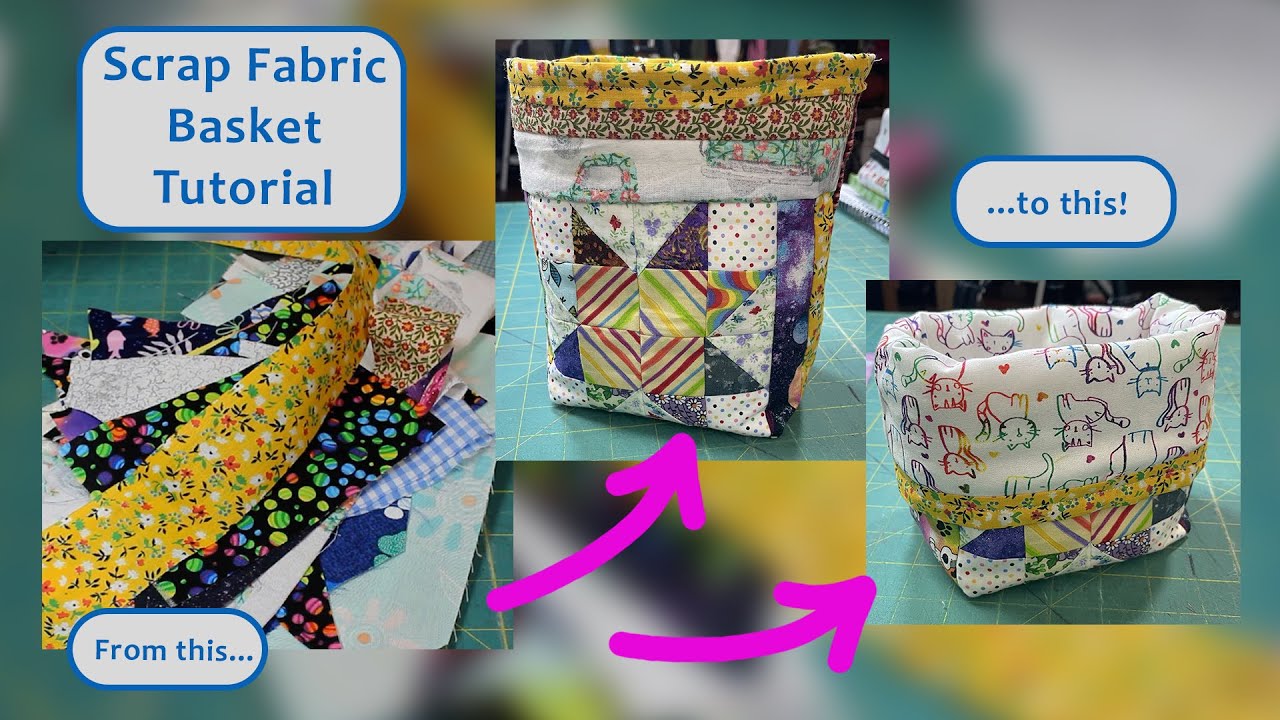 Let's make a Scrap Fabric Basket! | An Easy and Simple Beginner Sewing ...