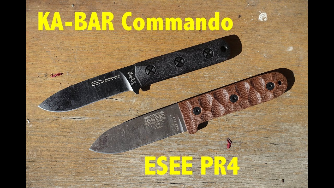 KA-BAR commando vs ESEE PR4 - YouTube