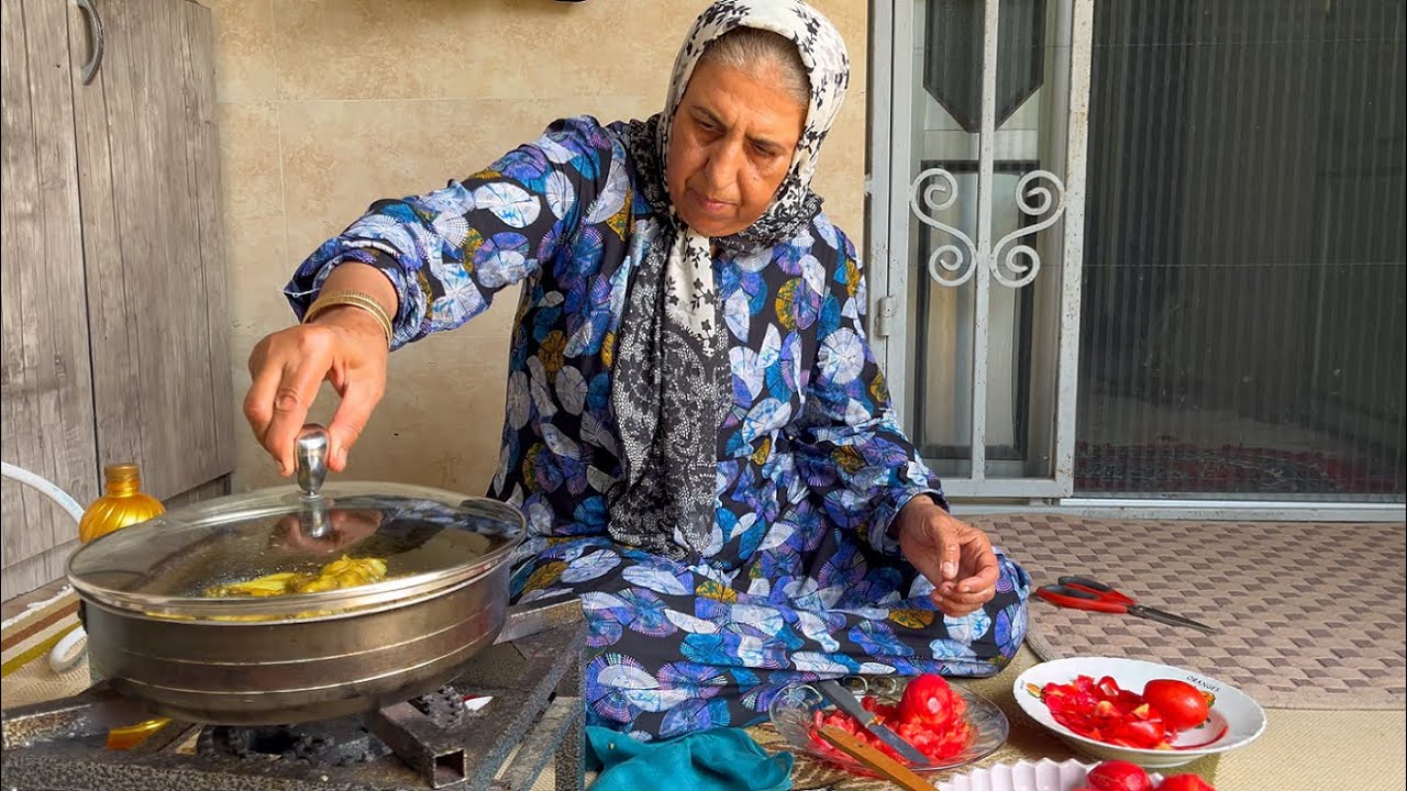 A Hardworking Village Woman Cooks Chicken in Her Rural Home | A Rustic ...