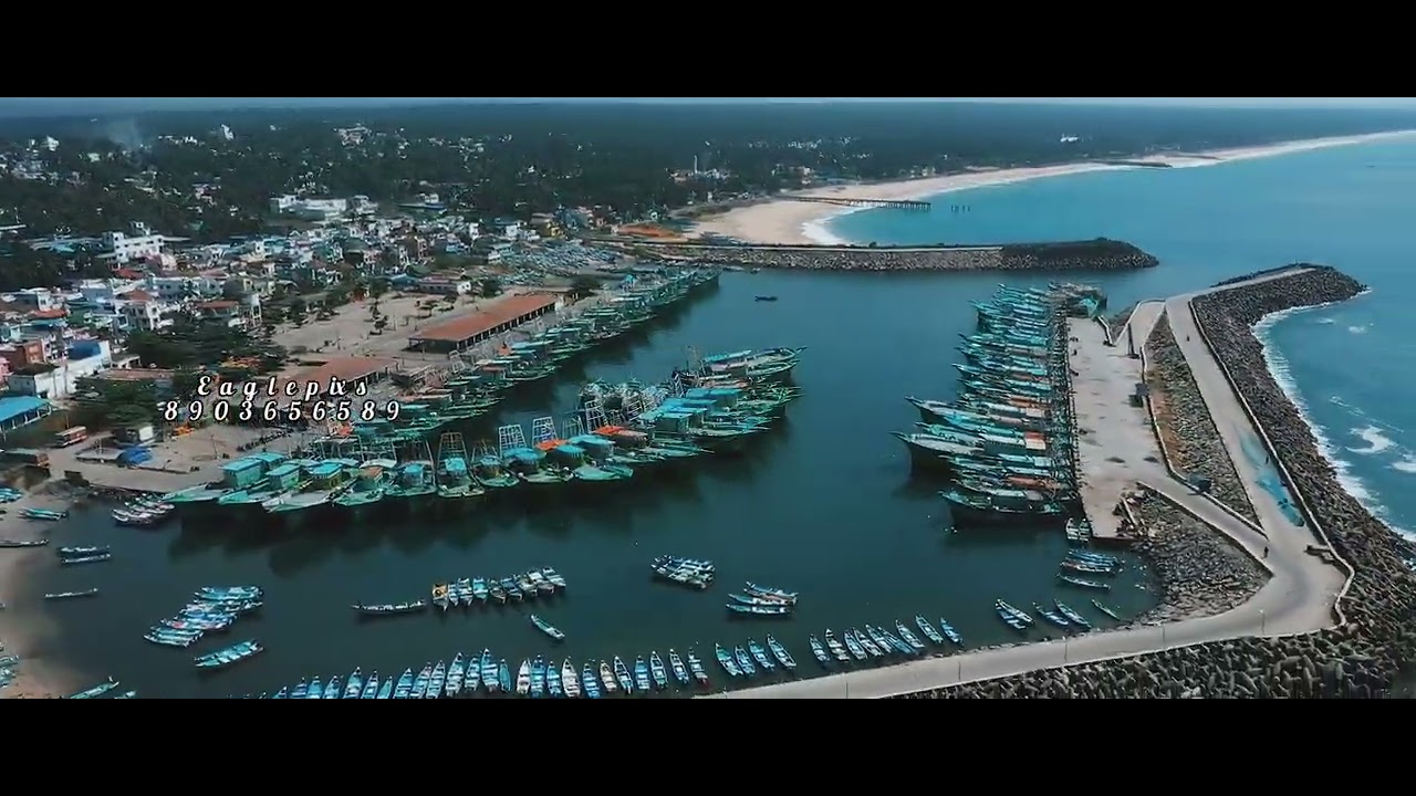 Colachel Harbour / Drone View - YouTube