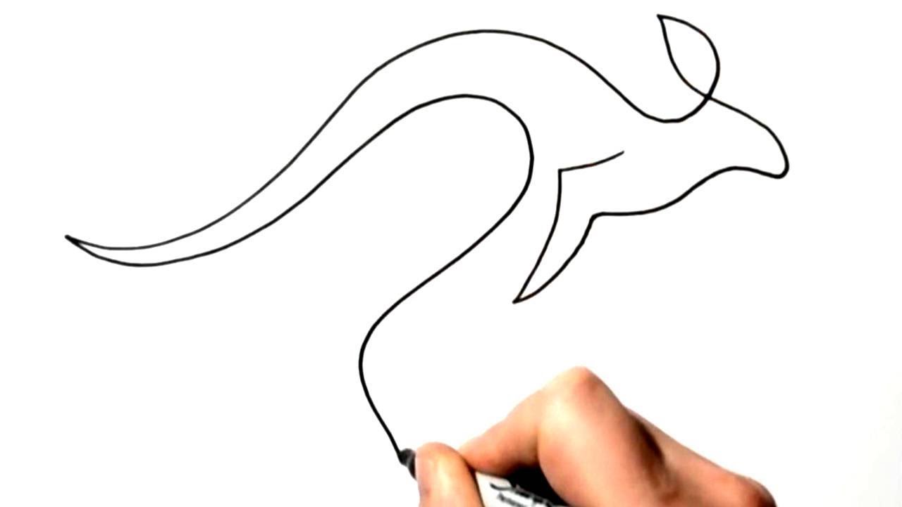 How to Draw a Kangaroo Without Lifting Hand Off Paper! - YouTube