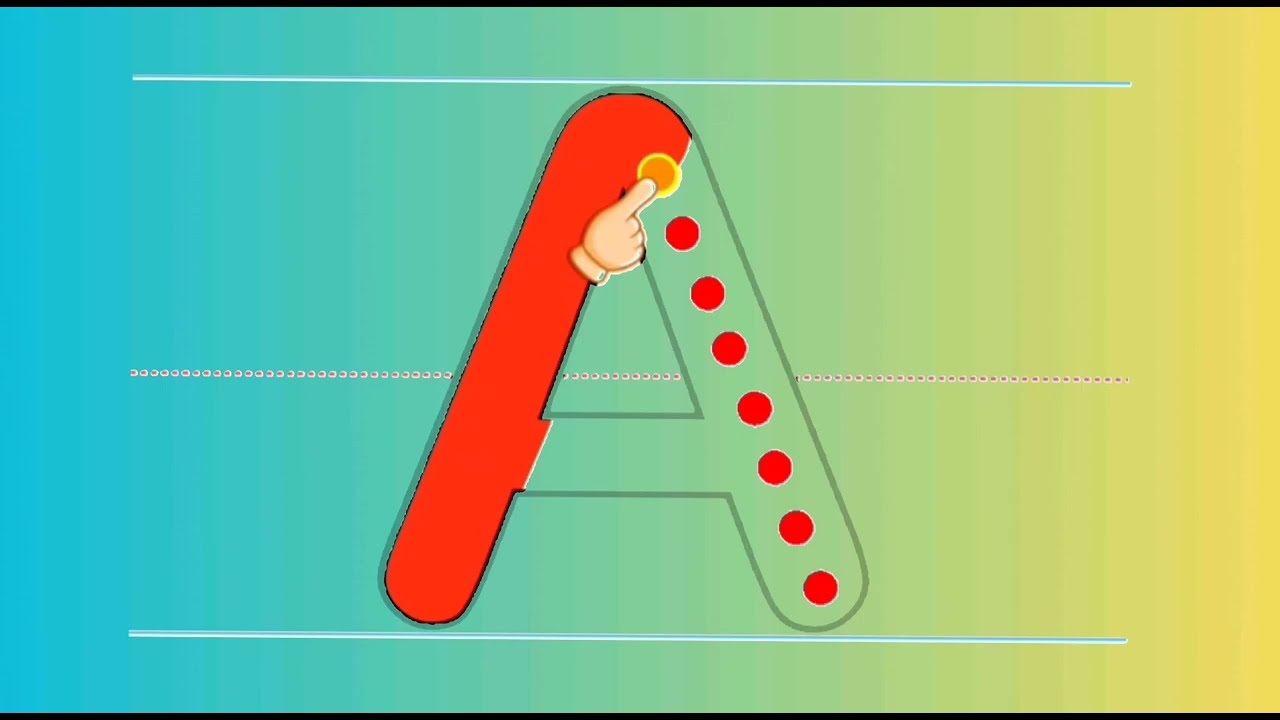 Capital Letter tracing A | trace the Letter in the alphabet | ABCD ...