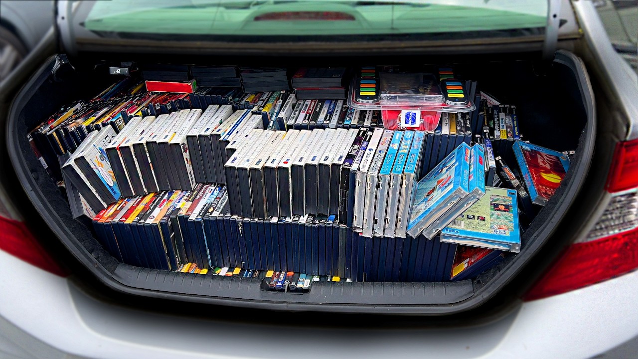 Stuffing 1,000+ Video Games Into My Car - YouTube
