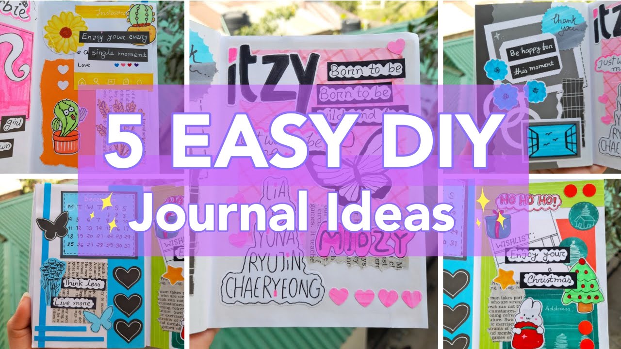 Journal Ideas With homemade supplies(part_11)_Journal with me - YouTube