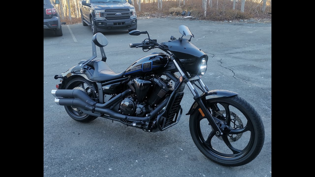 Yamaha Stryker back rest, free modification. - YouTube