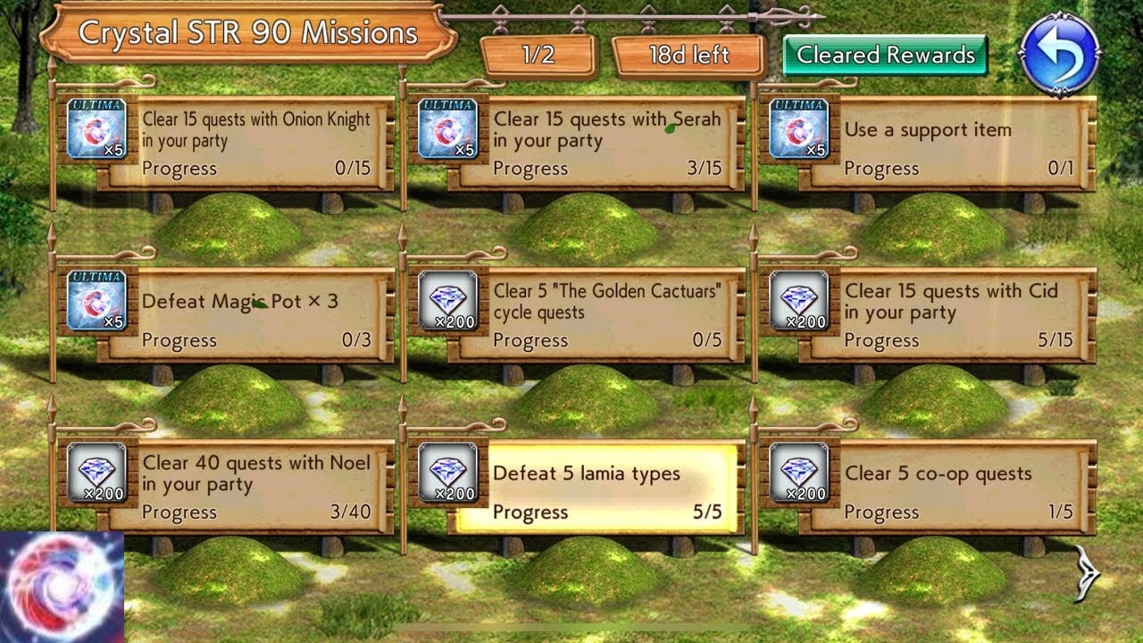 DFFOO GL Crystal STR 90 Chocobo Panel - Lamia Type Location - YouTube