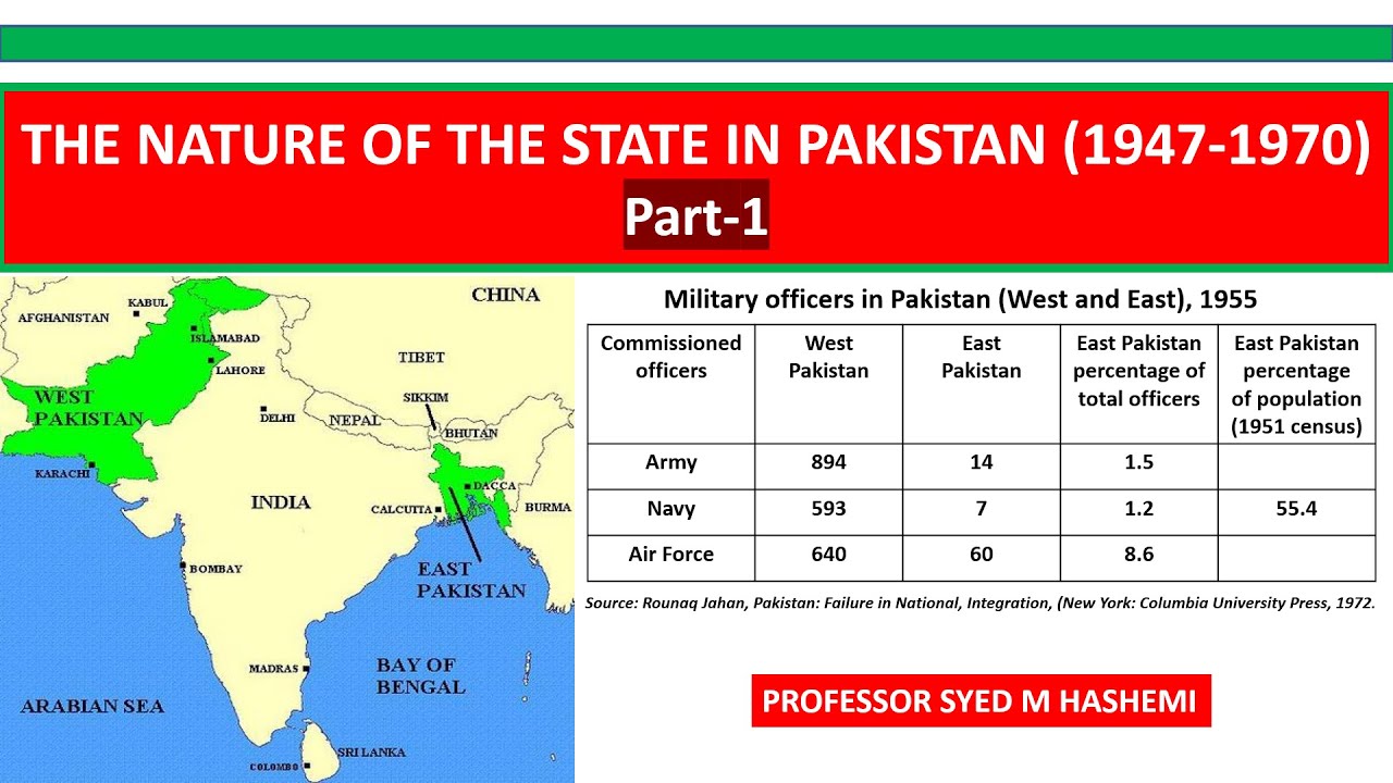 The nature of the state in Pakistan (1947-1970), Part-1 - YouTube