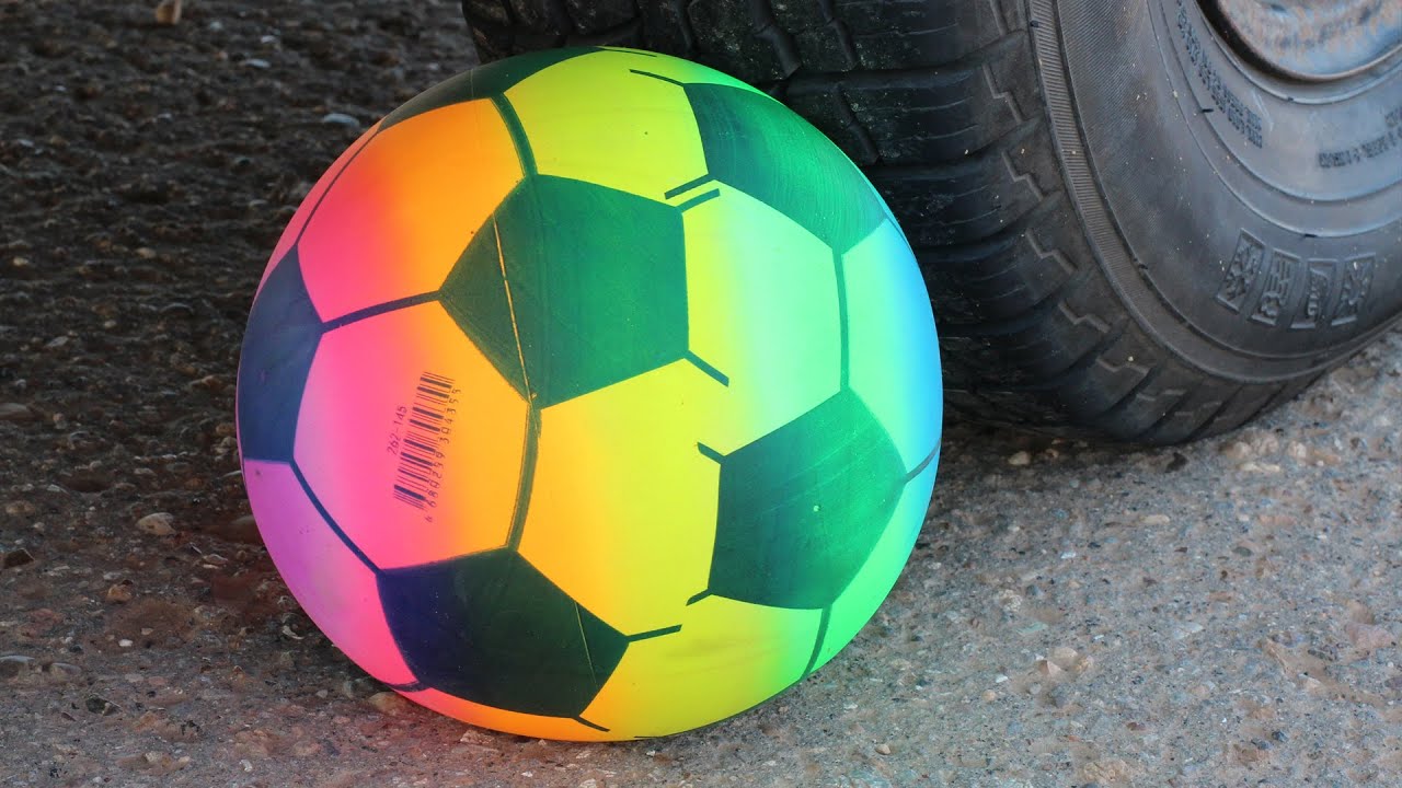 Crushing Crunchy & Soft Things by Car! EXPERIMENT: CAR VS BALL - YouTube