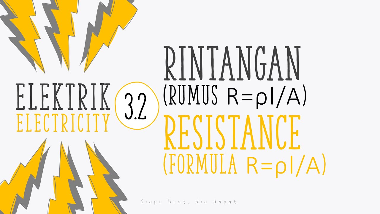 Rumus Rintangan, R=ρl/A - 2.2: Rintangan | Elektrik (Fizik KSSM ...