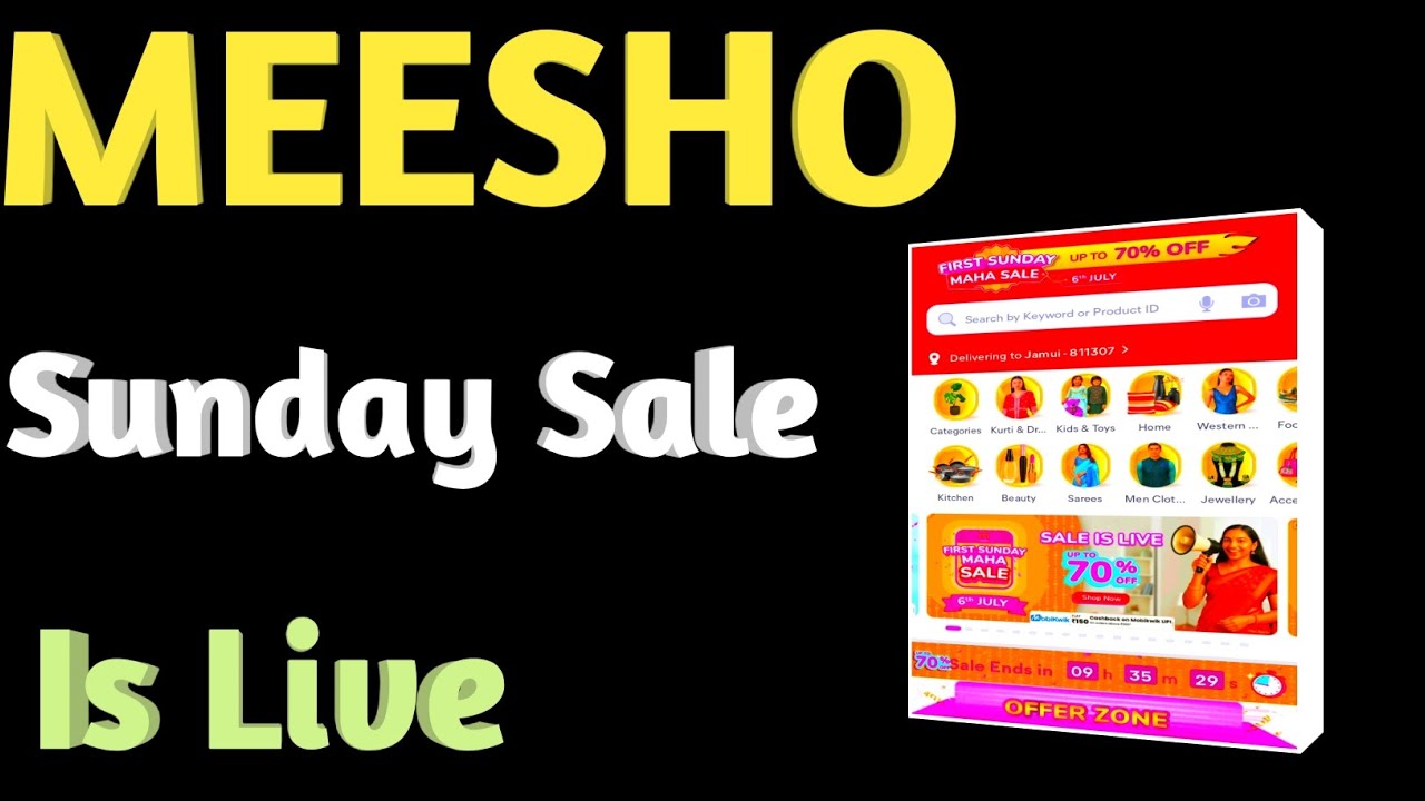 Meesho First Sunday Maha Sale | Meesho 9 rupees sale order kaise kare ...