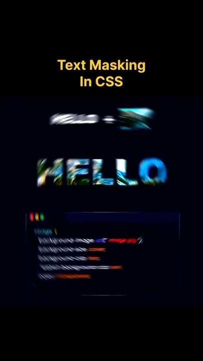 Text Masking In CSS 🔥| - YouTube