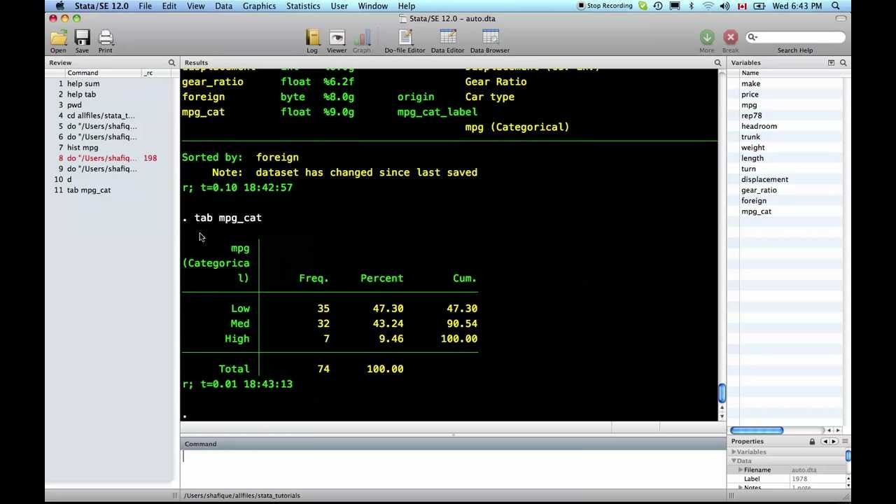 Stata Tutorial 2 A Simple Do File And Cross Tabulation YouTube Stata Tutorial 2 A Simple Do File And Cross Tabulation YouTube
