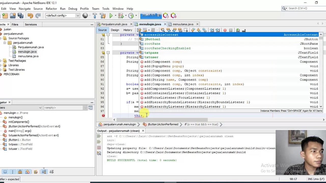 TUGAS MEMBUAT APLIKASI PENJUALAN RUMAH NETBEANS PART 1 - YouTube